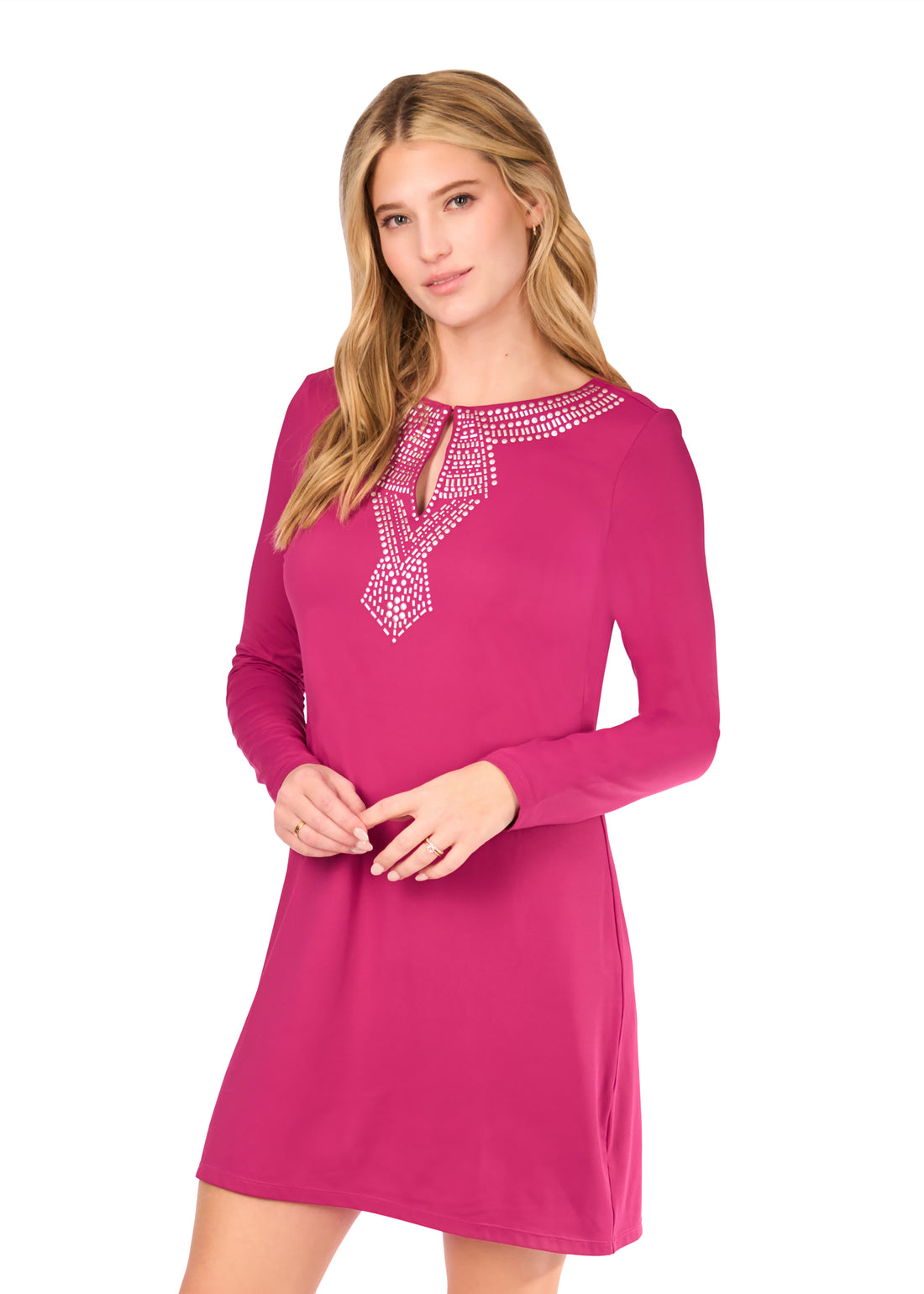 Merlot Metallic Keyhole Dress | Cabana Life